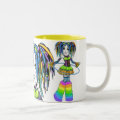 "Luxie" Rainbow Cyber Goth Hula Hoop Fae Mug | Zazzle