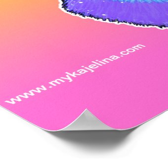 "Luxie" Rainbow Cyber Goth Hula Hoop Fae Poster | Zazzle