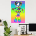 "Luxie" Rainbow Cyber Goth Hula Hoop Fae Poster | Zazzle