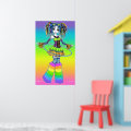 "Luxie" Rainbow Cyber Goth Hula Hoop Fae Poster | Zazzle