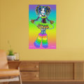 "Luxie" Rainbow Cyber Goth Hula Hoop Fae Poster | Zazzle