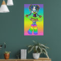 "Luxie" Rainbow Cyber Goth Hula Hoop Fae Poster | Zazzle