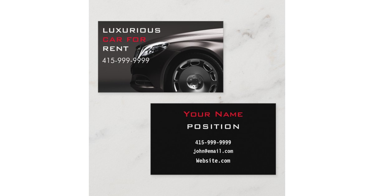 LUXURIOUS Car Service Or Uber Driver QR code Business Card | Zazzle