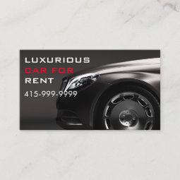 LUXURIOUS Car Service Or Uber Driver QR code Business Card | Zazzle