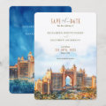 Luxurious Dubai Atlantis The Palm Save the Date Invitation | Zazzle