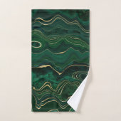 LUXURIOUS EMERALD GREEN MARBLE BATHROOM TOWEL SET | Zazzle