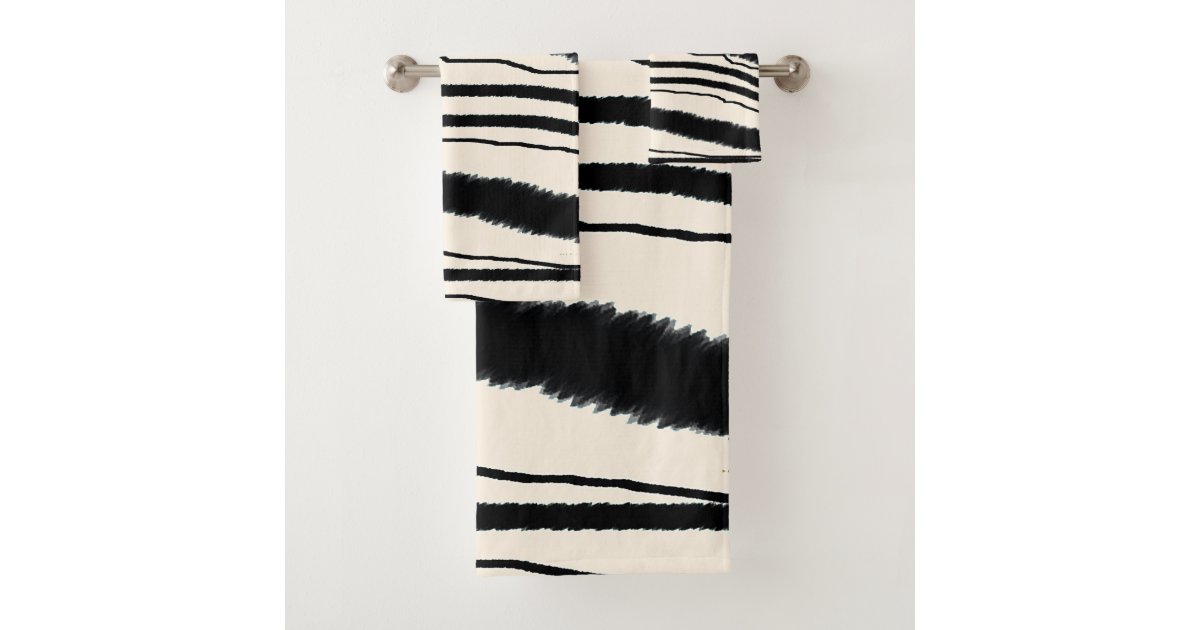 LUXURIOUS EXOTIC ZEBRA ANIMAL PRINT BATH TOWEL SET | Zazzle