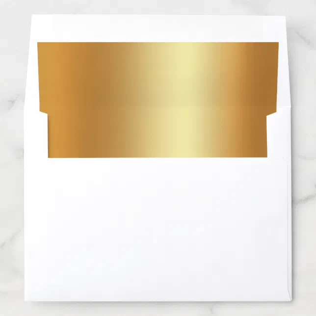 Luxurious Glamour Gold Golden Template Modern Envelope Liner | Zazzle