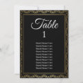 Luxurious Gold Frame Wedding Seating Chart Card | Zazzle