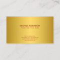 Luxurious Gold Royal Emblem | Initial on Red Business Card | Zazzle