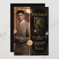 Luxurious Male Prom Send Off Impression Graduation Invitation | Zazzle