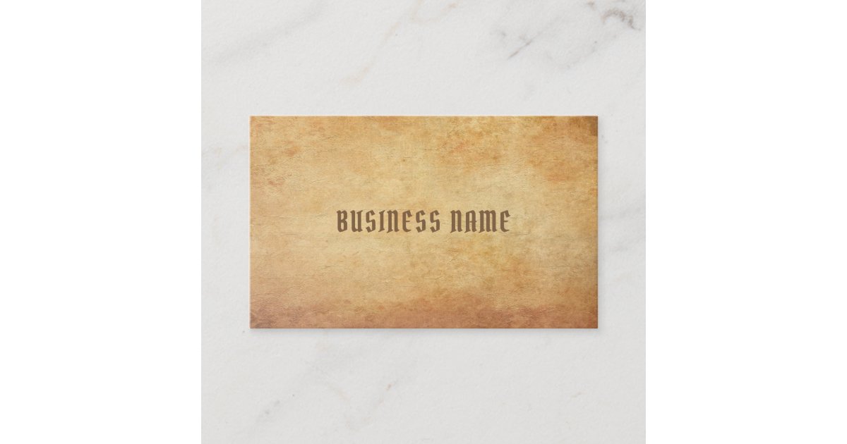 Luxurious Nostalgic Old Paper Look Premium Thick Business Card | Zazzle