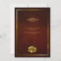Luxurious Regal Gold Frame Wedding Invitation | Zazzle