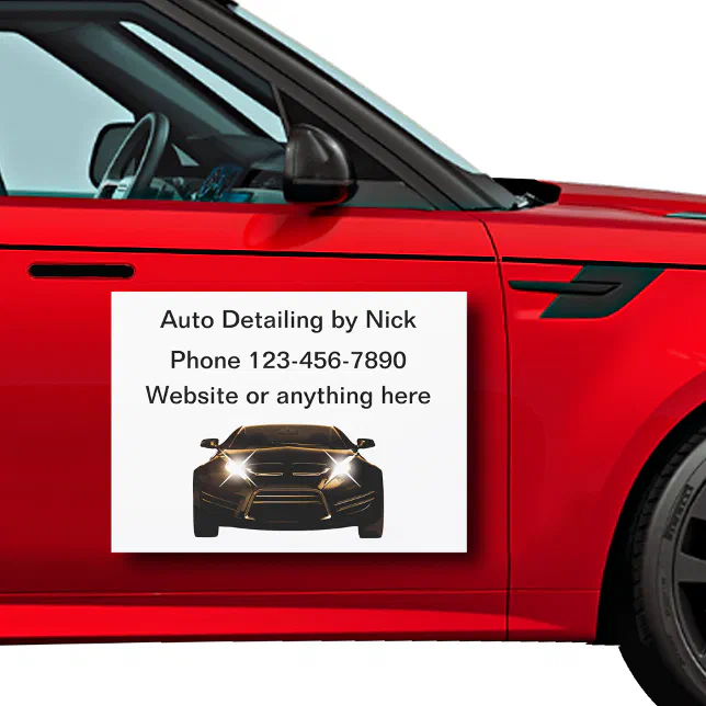 Luxury Auto Detailing Mobile Car Magnets Template | Zazzle