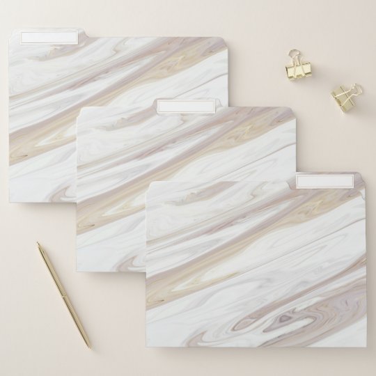 Luxury Beige & White Faux Marble File Folder | Zazzle.com