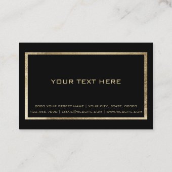 Luxury black and gold frame VIP card club member | Zazzle