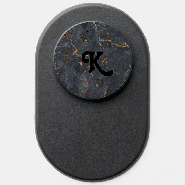 Luxury black and gold marble texture PopSocket | Zazzle