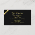 Luxury Black and Gold with Logo Patterned Letters Business Card | Zazzle