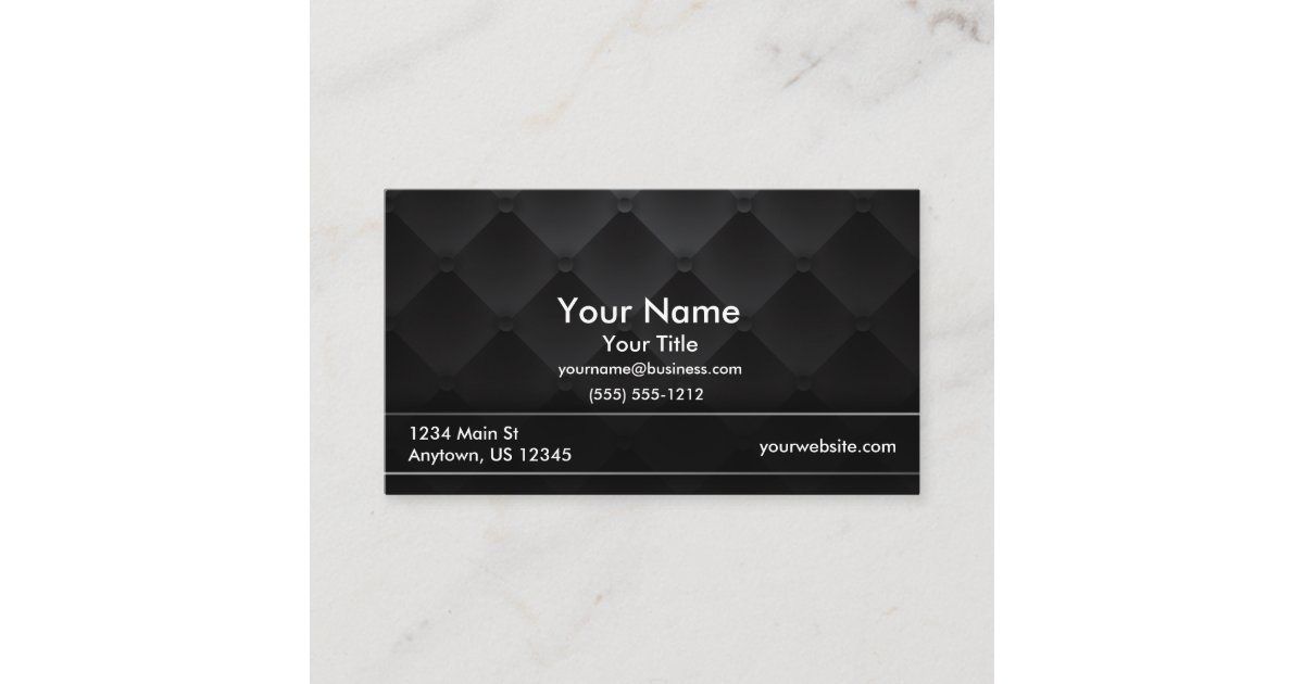Luxury Black Business Card | Zazzle