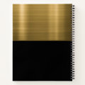 Luxury Black Gold Brushed Metal Monogram Notebook | Zazzle