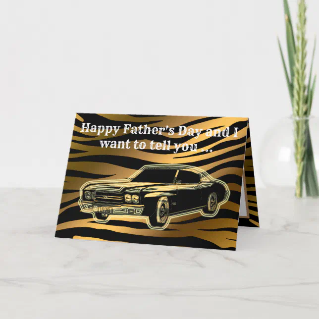 Luxury Black Gold Father Day Thank You Card | Zazzle