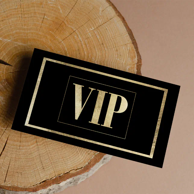 Luxury black gold glam VIP card club member | Zazzle