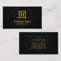 Luxury Black Quilted Leather Liquor Store Business Card | Zazzle