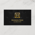 Luxury Black Quilted Leather Liquor Store Business Card | Zazzle