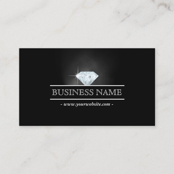 Luxury Bright Diamond Jewelry Business Card | Zazzle
