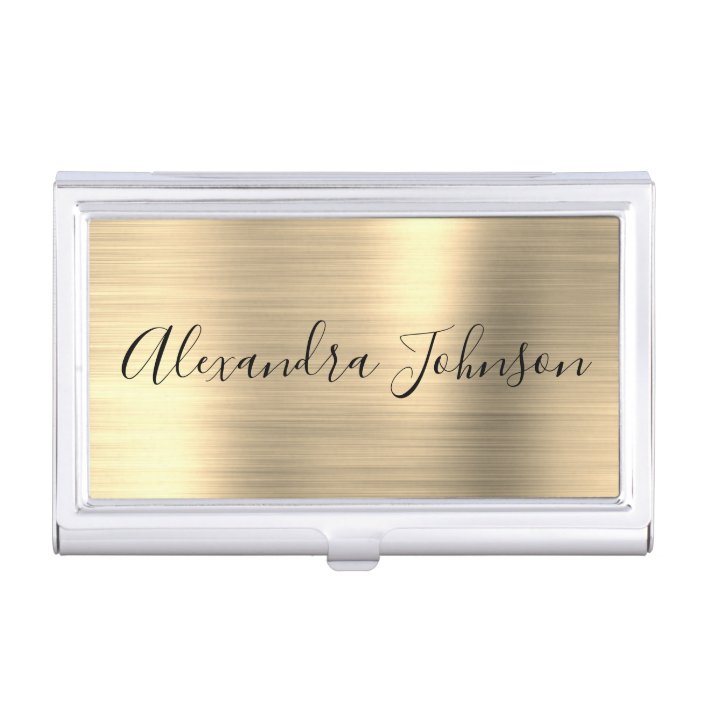 Luxury Busines Gold Foil Modern Business Card Case | Zazzle.com