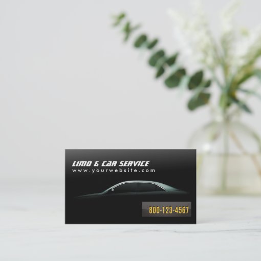 Luxury Car Limousine & Car Service Business Card | Zazzle