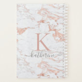 Luxury Chic Rose Gold Foil | Marble Monogram Planner | Zazzle