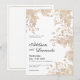 Luxury chic white gold floral lace Wedding Invitation | Zazzle