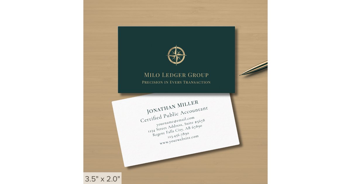 Luxury Compass Logo Business Card | Zazzle