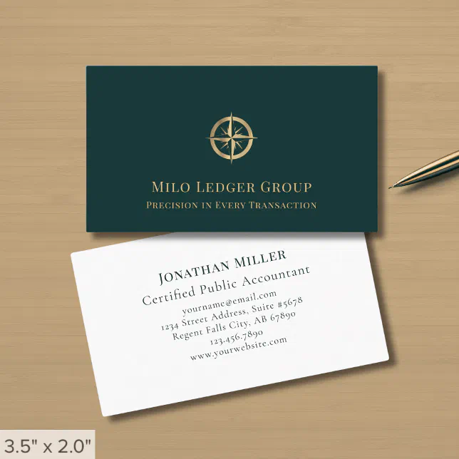Luxury Compass Logo Business Card | Zazzle