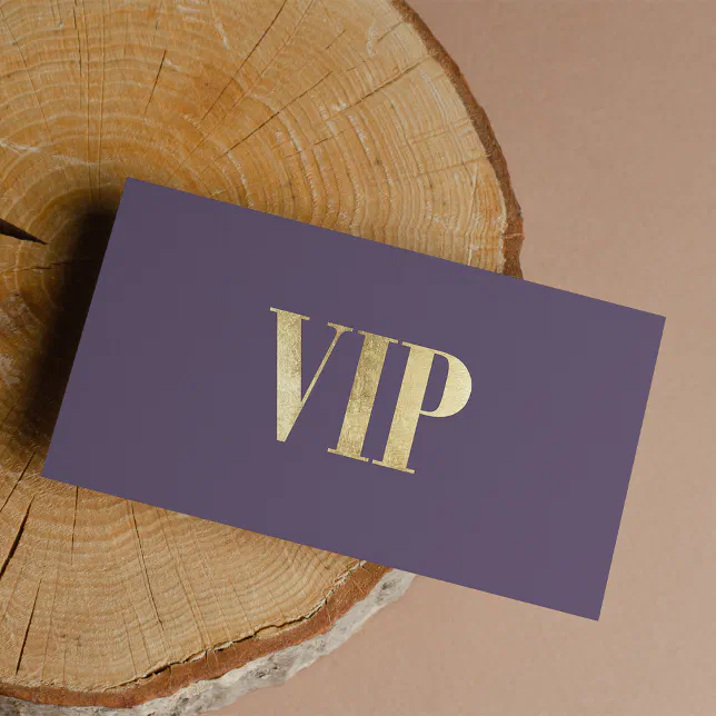 Luxury dusty purple gold VIP card club member | Zazzle