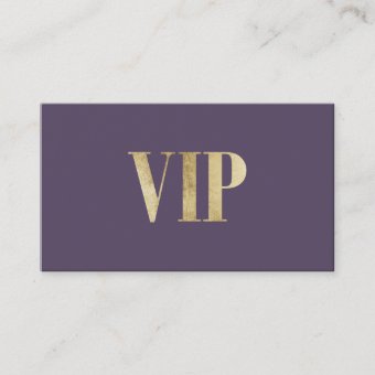Luxury dusty purple gold VIP card club member | Zazzle