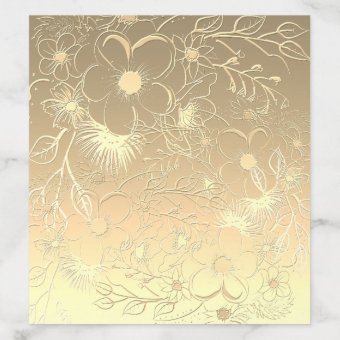 Luxury Elegant Floral Lace Gold Foil Wedding Envelope Liner | Zazzle