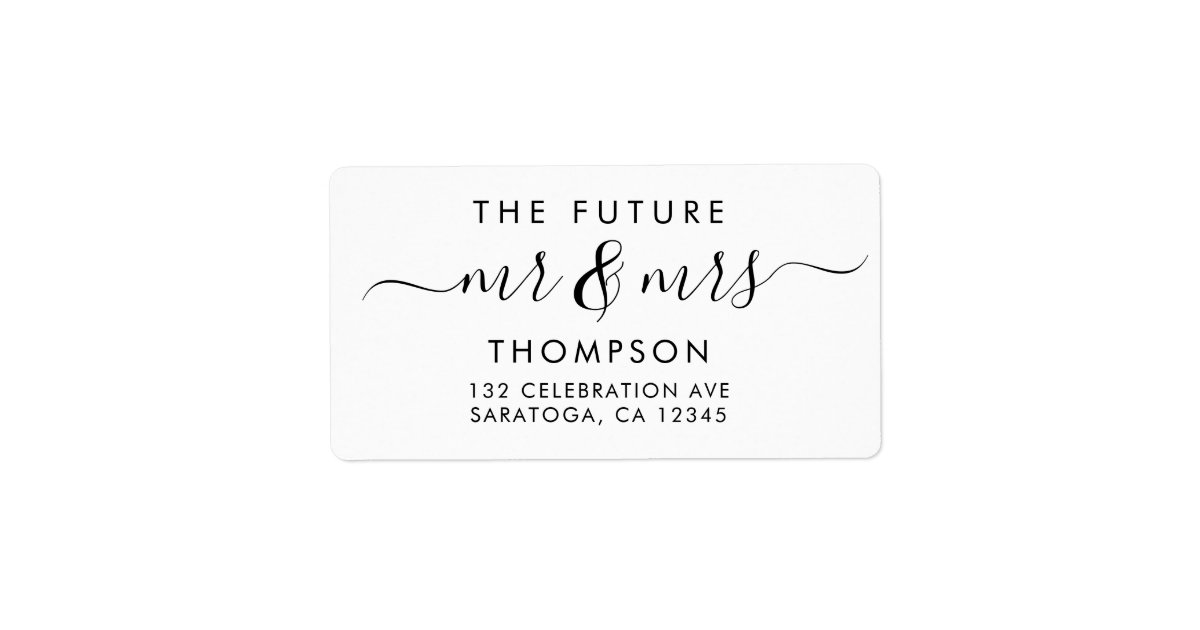 Luxury Elegant Future MR and MRS Script Modern Lab Label | Zazzle