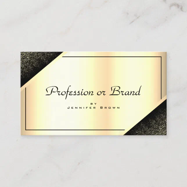 Luxury Elegant Gold Gradient Shimmer Opening Hours Business Card | Zazzle