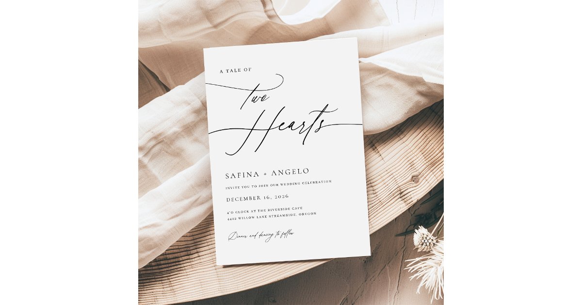 Luxury Elegant Handwritten Calligraphy Wedding Invitation | Zazzle