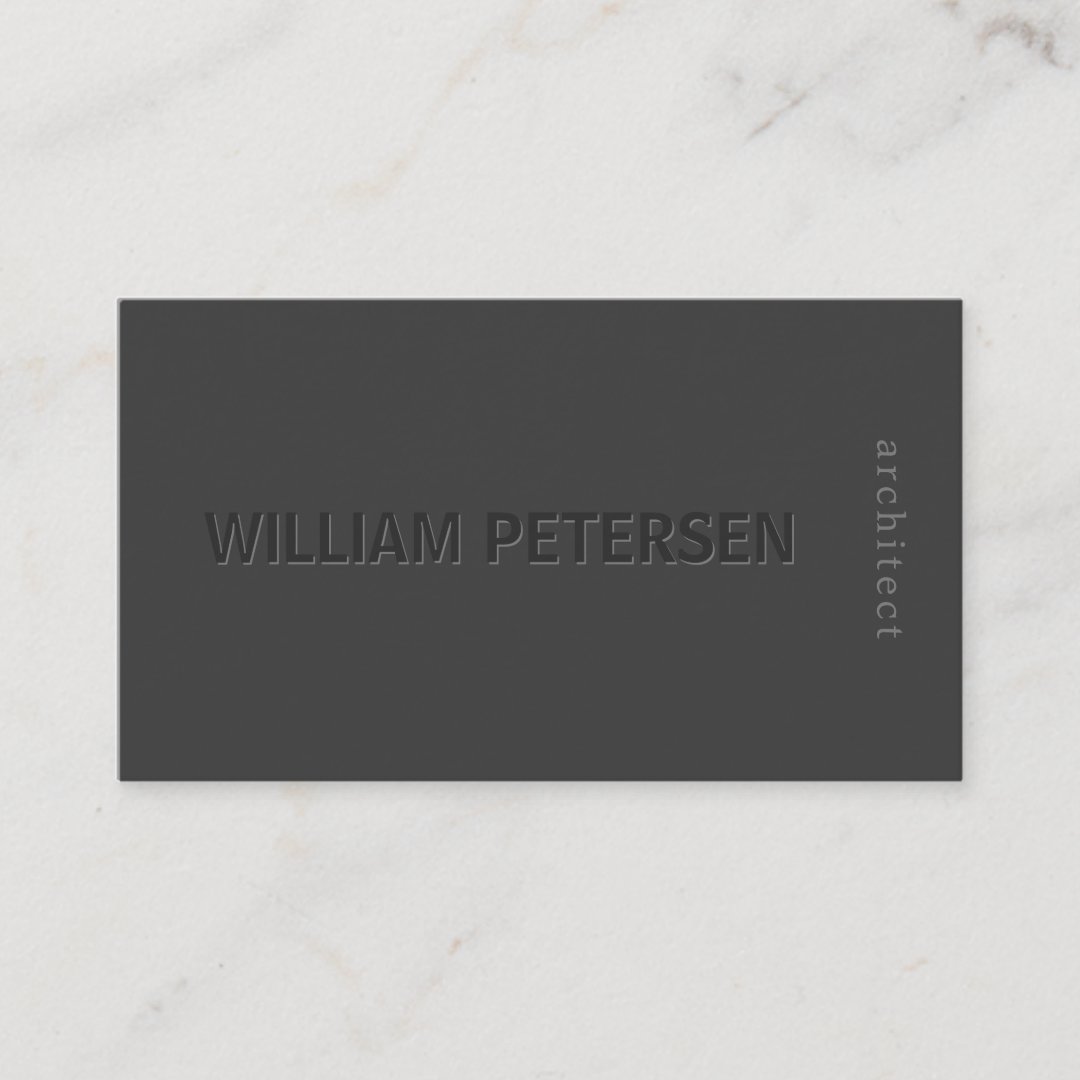 Luxury elegant matte black and grey professional business card | Zazzle