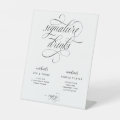Luxury Fancy Wedding Signature Drinks Pedestal Sign | Zazzle