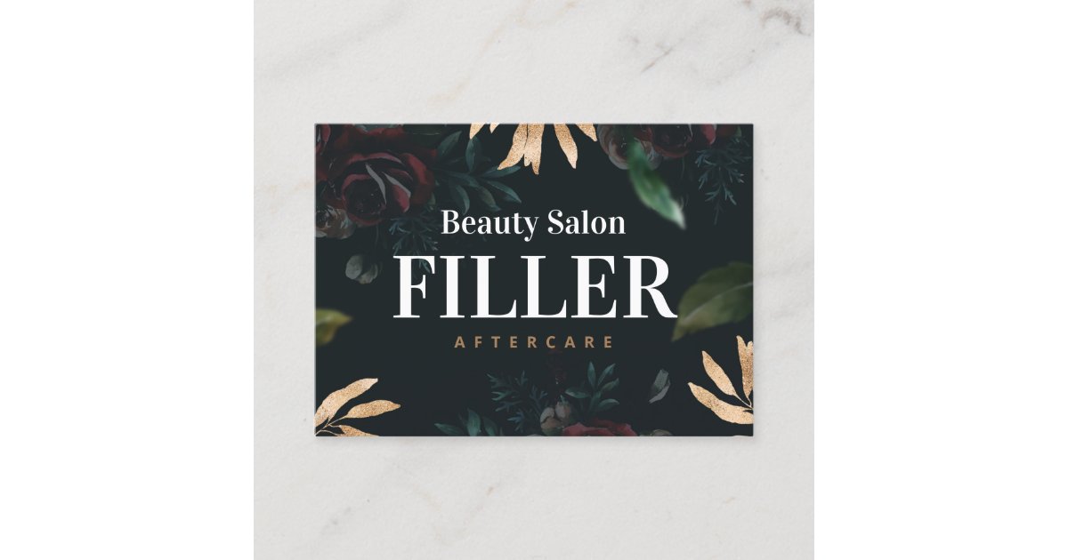 Luxury Filler Aftercare Instructions Card | Zazzle