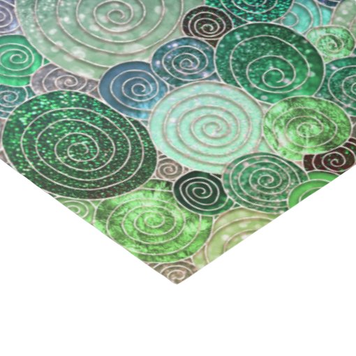 Luxury Glitter Dots and Circles - Fresh Aqua Tissue Paper | Zazzle