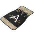Luxury Gold Black Glitter Sparkle Monogram Car Floor Mat | Zazzle