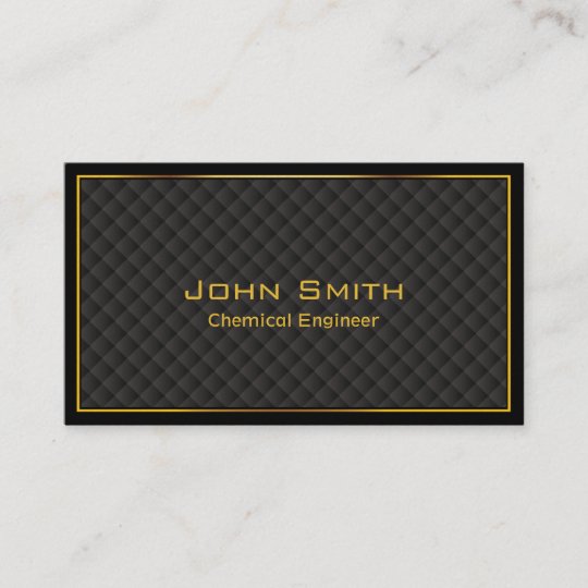 Luxury Gold Border Chemical Engineer Business Card | Zazzle.com