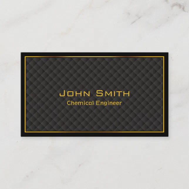 Luxury Gold Border Chemical Engineer Business Card | Zazzle