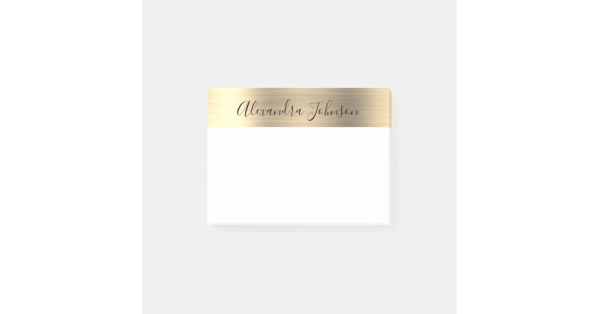 Luxury Gold Foil Professional Business Post-it Notes | Zazzle