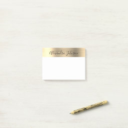 Luxury Gold Foil Professional Business Post-it Notes | Zazzle